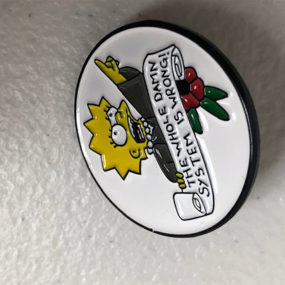 Accessories | Lisa Simpson System Wrong The Simpsons Pin Lapel | Poshmark